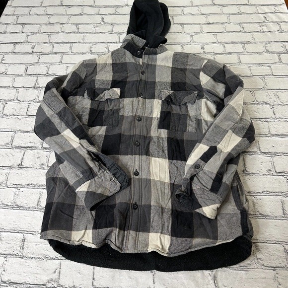 burnside | Shirts | Burnside Button Up Shirt Fleece Plaid Flannel Long ...